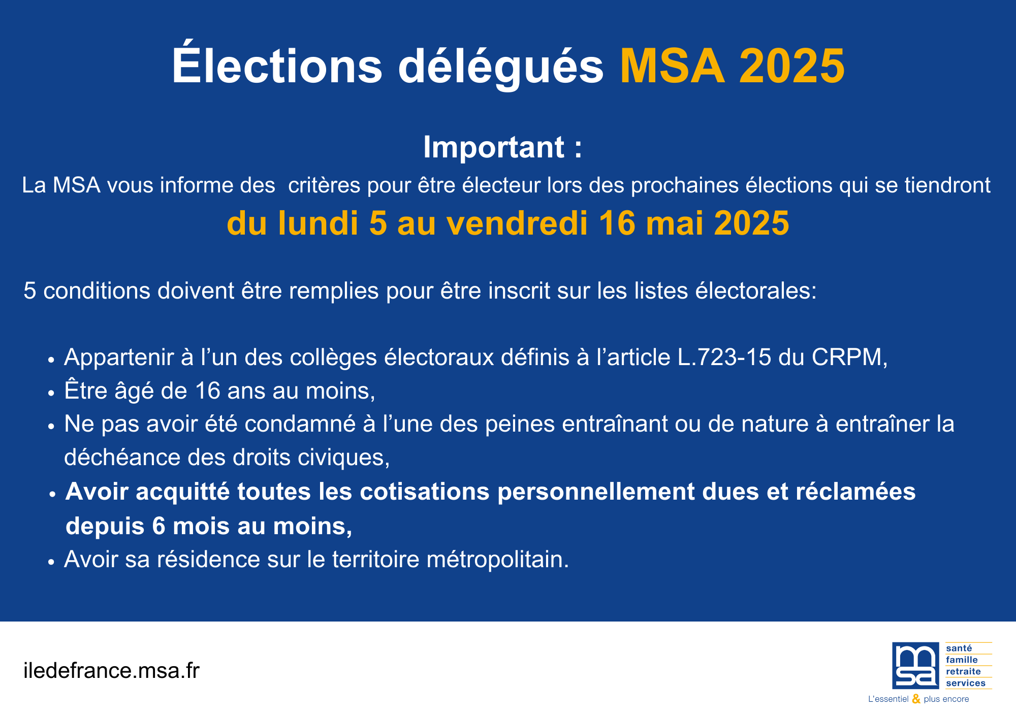 MSA - Ile de France accueil - MSA Ile de France